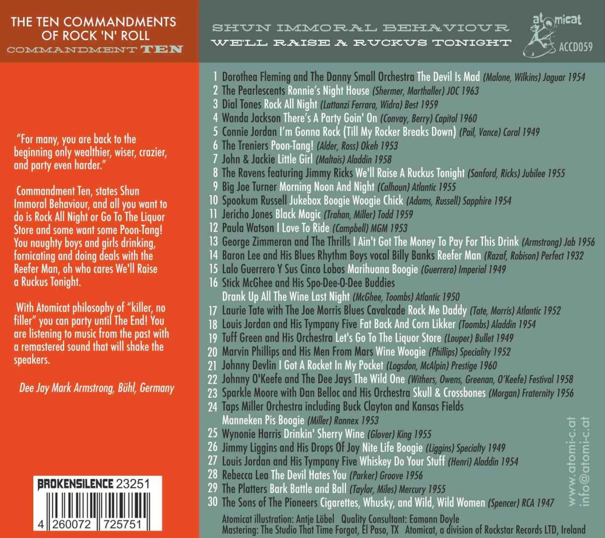 The Ten Commandment Of Rock ‘n’ Roll Commandment 10, 14,28