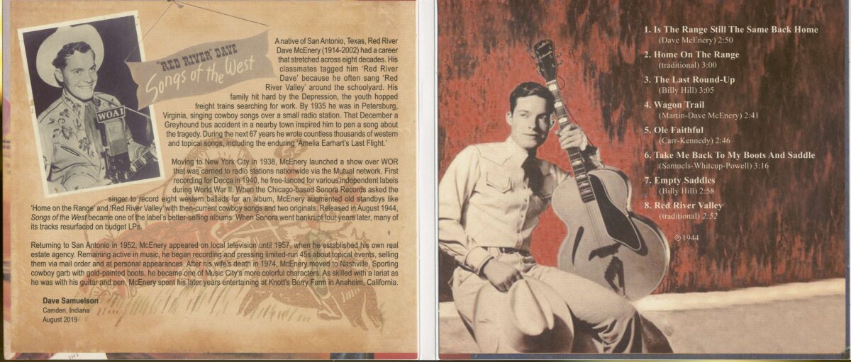 Red River Dave - Songs of the West CD, 9,99